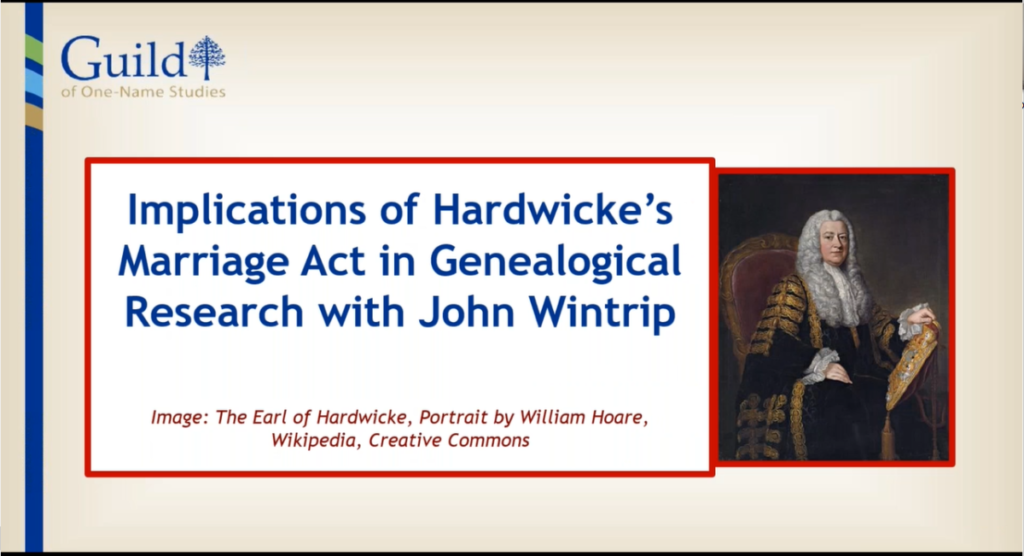 Implications of Hardwicke’s Marriage Act in Genealogical Research ...
